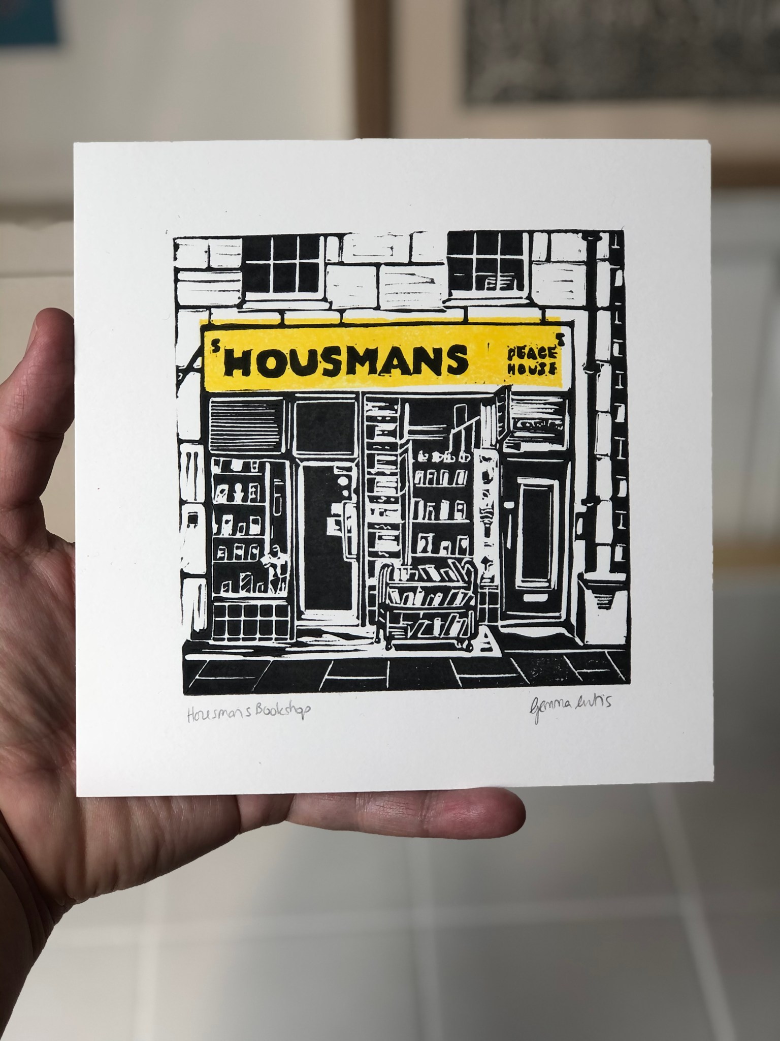 Housmans Linocut Print – Housmans Bookshop